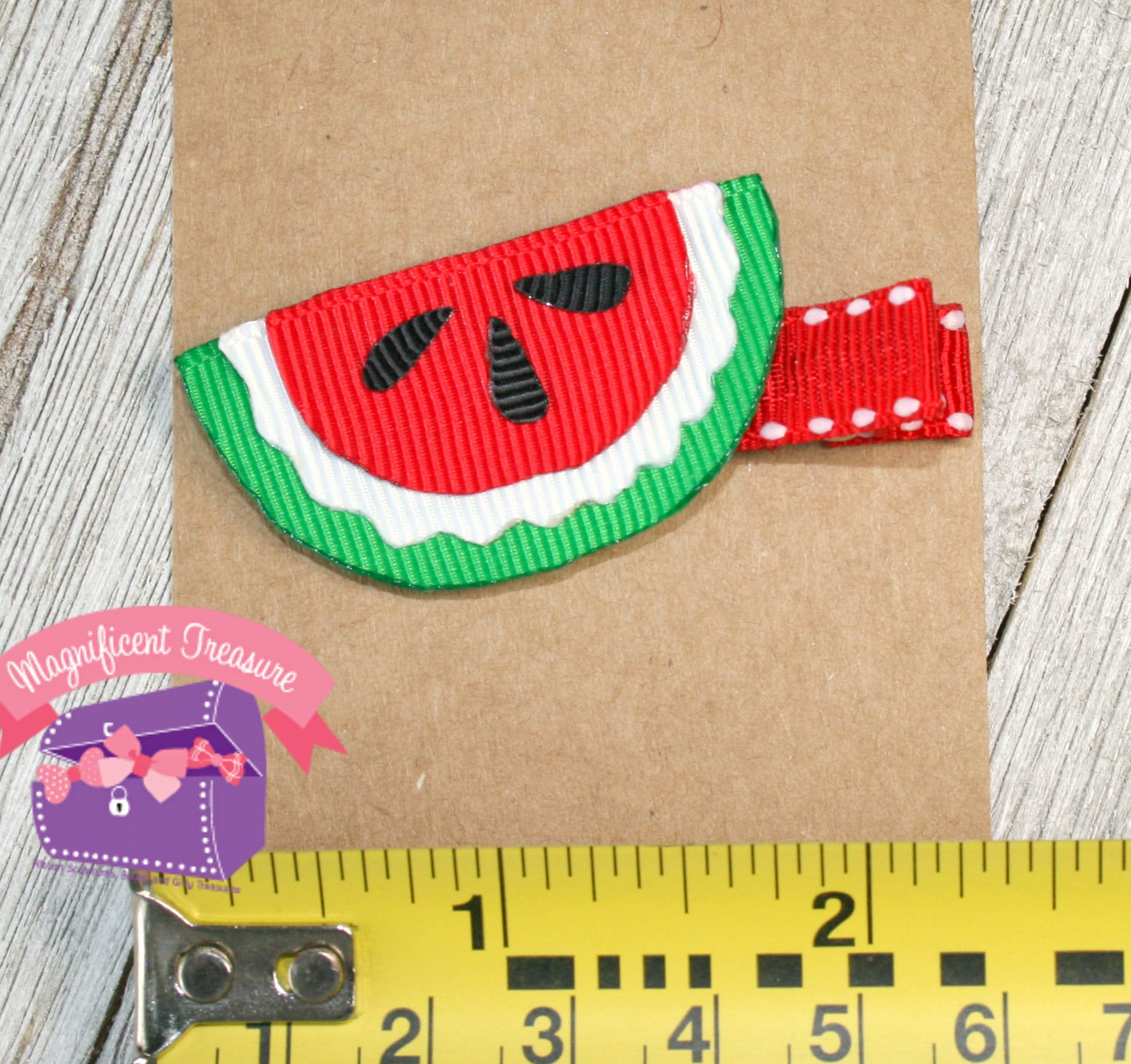 Watermelon Hair Clip - Red Watermelon Hair Bow - Watermelon Pin ...