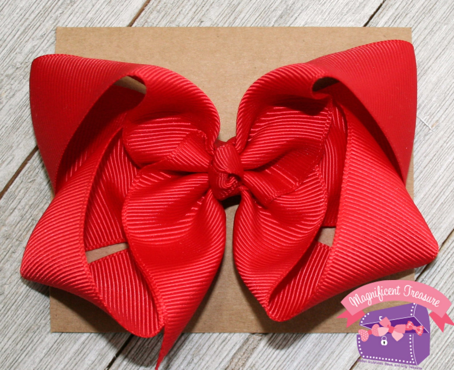 4" Boutique Bow - 4 Inch Basic Bow - You Choose Color - You Choose Clip ...