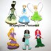 Princess Inspired Ribbon Sculptures Set of 16 Clips - Etsy