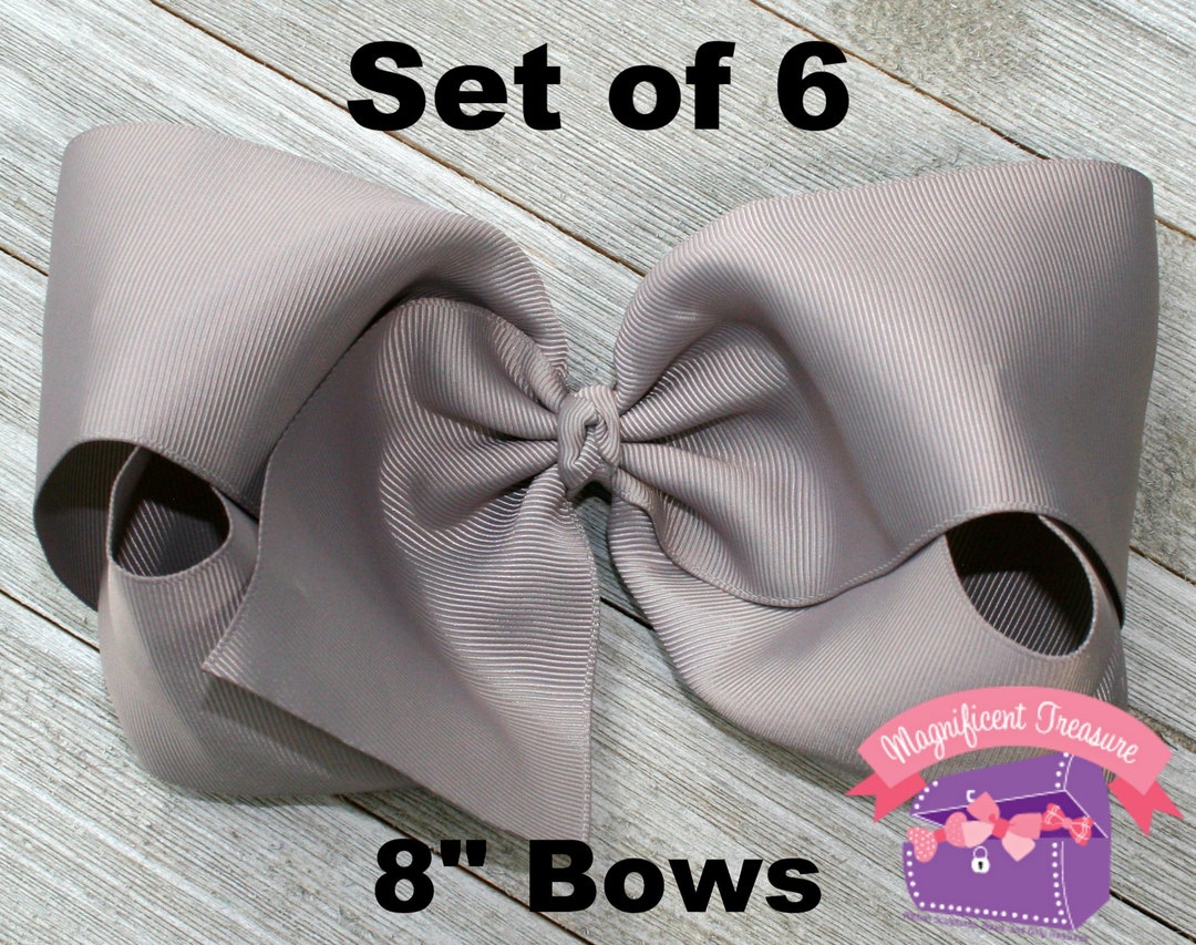 Jumbo 8-inch Boutique Hair Bows - Set of 6 Bows - You Choose Colors - Etsy