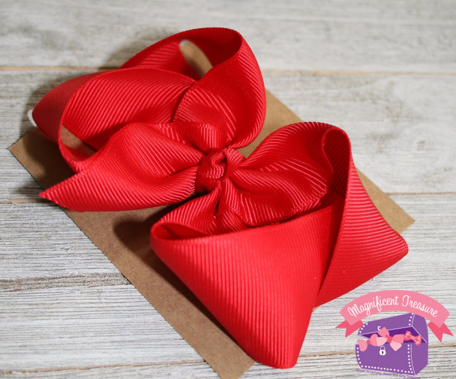 4" Boutique Bow - 4 Inch Basic Bow - You Choose Color - You Choose Clip ...