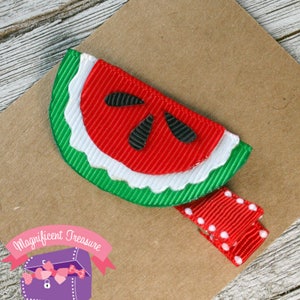 Watermelon Hair Clip - Red Watermelon Hair Bow - Watermelon Pin ...