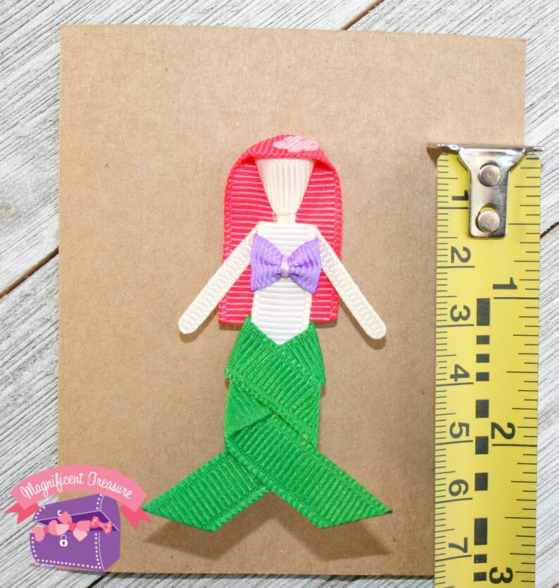 Ariel Ribbon Sculpture Hair Clip – Little Mermaid Disney Princess Bow ...