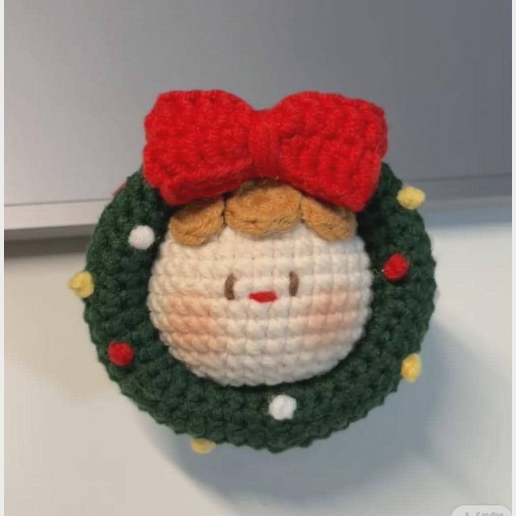 Crochet Christmas Charm Keychain | Handmade Wool Holiday Accessory - Etsy