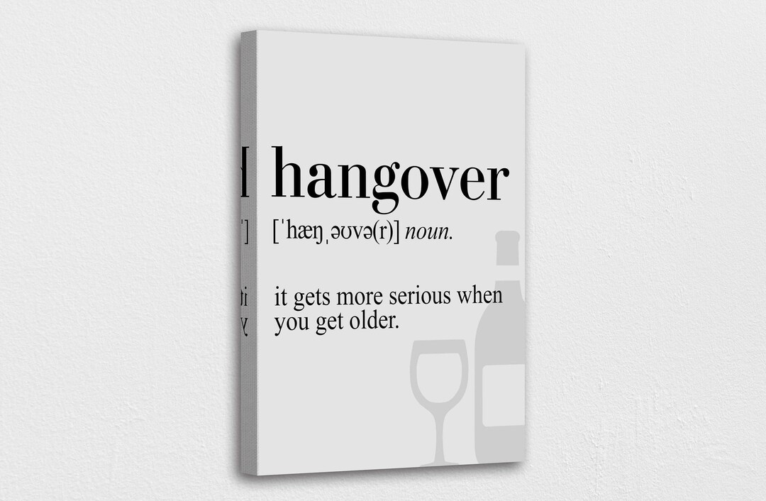 Hangover Definition Art Print: Funny Dictionary Wall Decor - Etsy