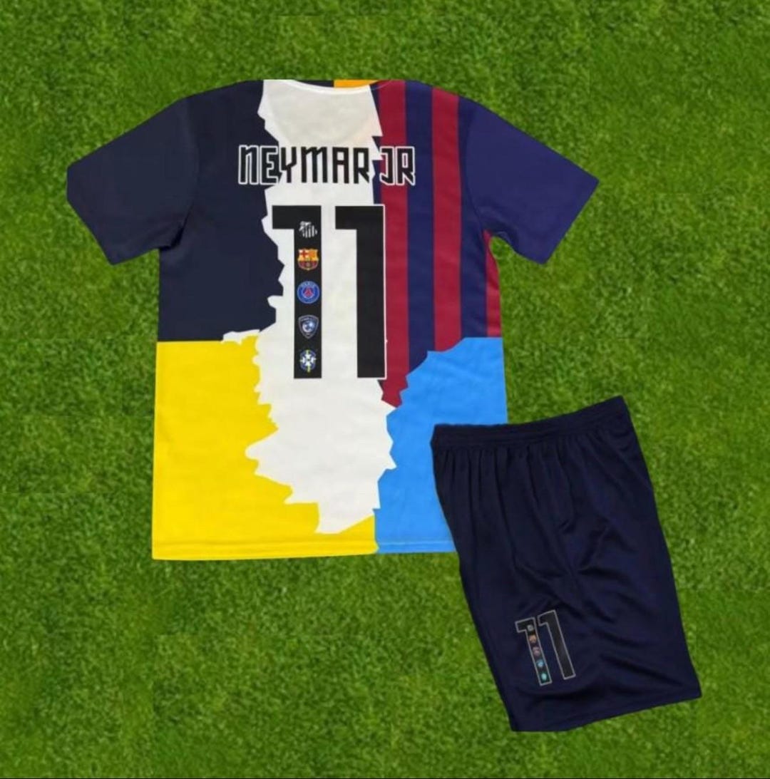 Neymar Jr Kids Jersey Kit – Nostalgic Football Set for Boys/girls – Fan ...