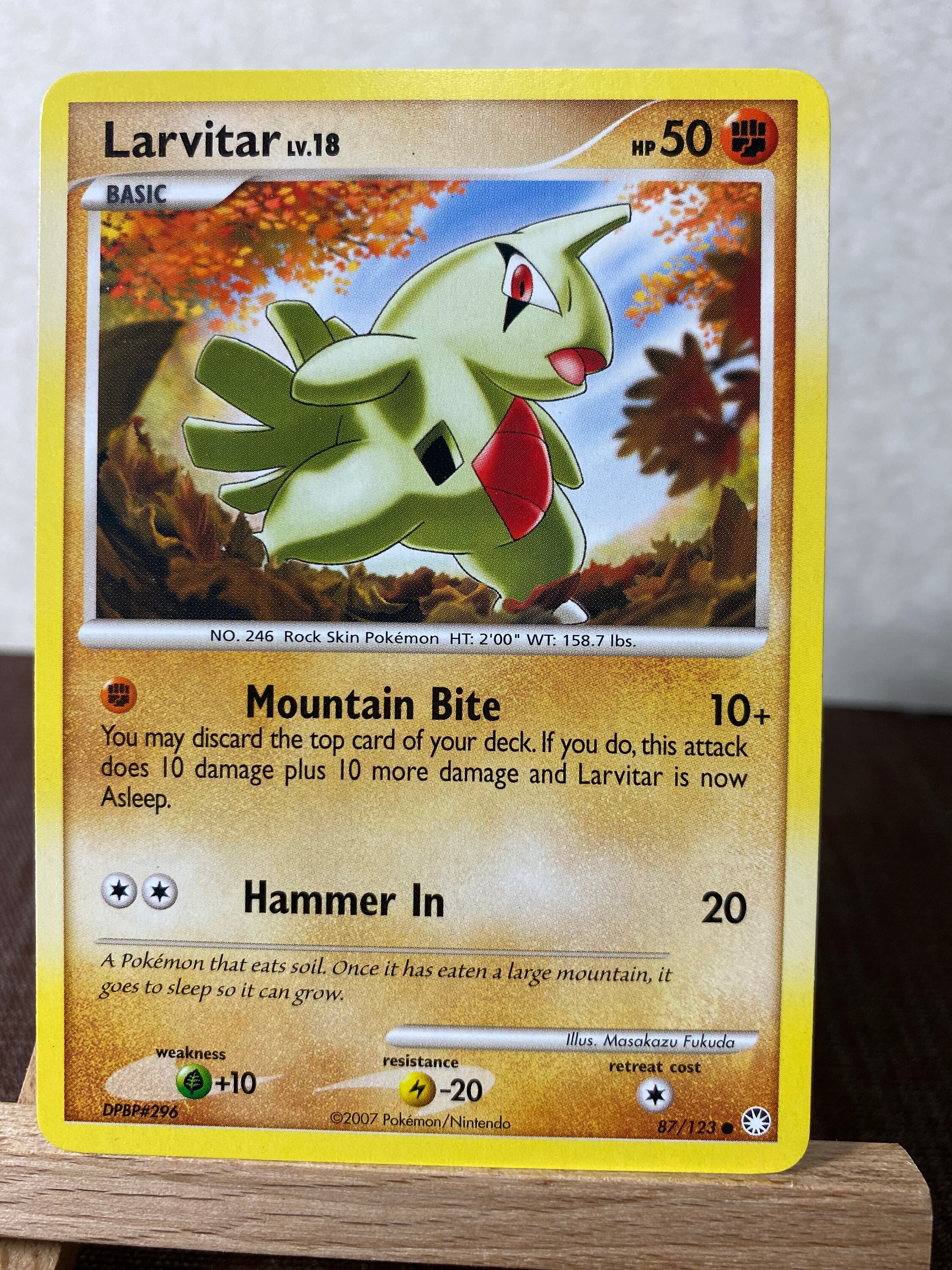 Pokemon Larvitar Card