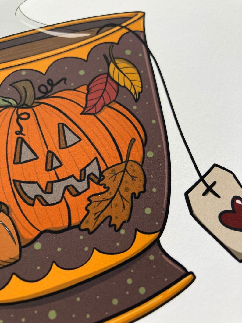Spooky Ghost Tea Art Print: Halloween Witchy Decor (8.5x11) - Etsy