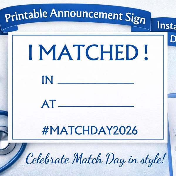 I Matched Sign - Etsy