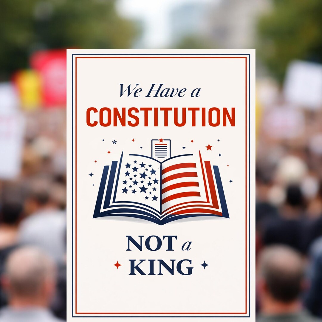 OG Pro Democracy No Kings Sign: Best 2026 We Have a Constitution, Anti ...