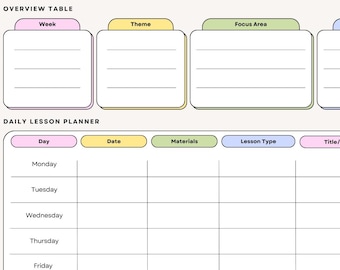 Daily Lesson Planner - Etsy