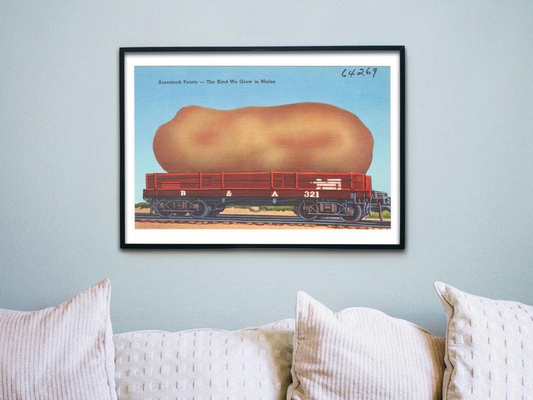 Vintage Maine Potato Poster - Boston Public Library - Aroostook Farm ...