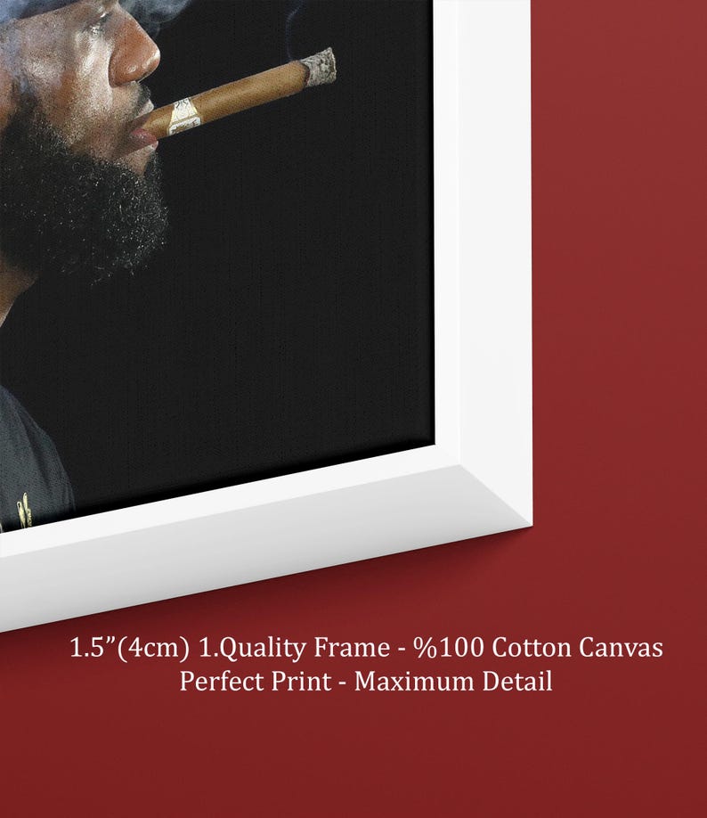Lebron James Smoking a Cigar Poster Los Angeles Lakers Basketball ...