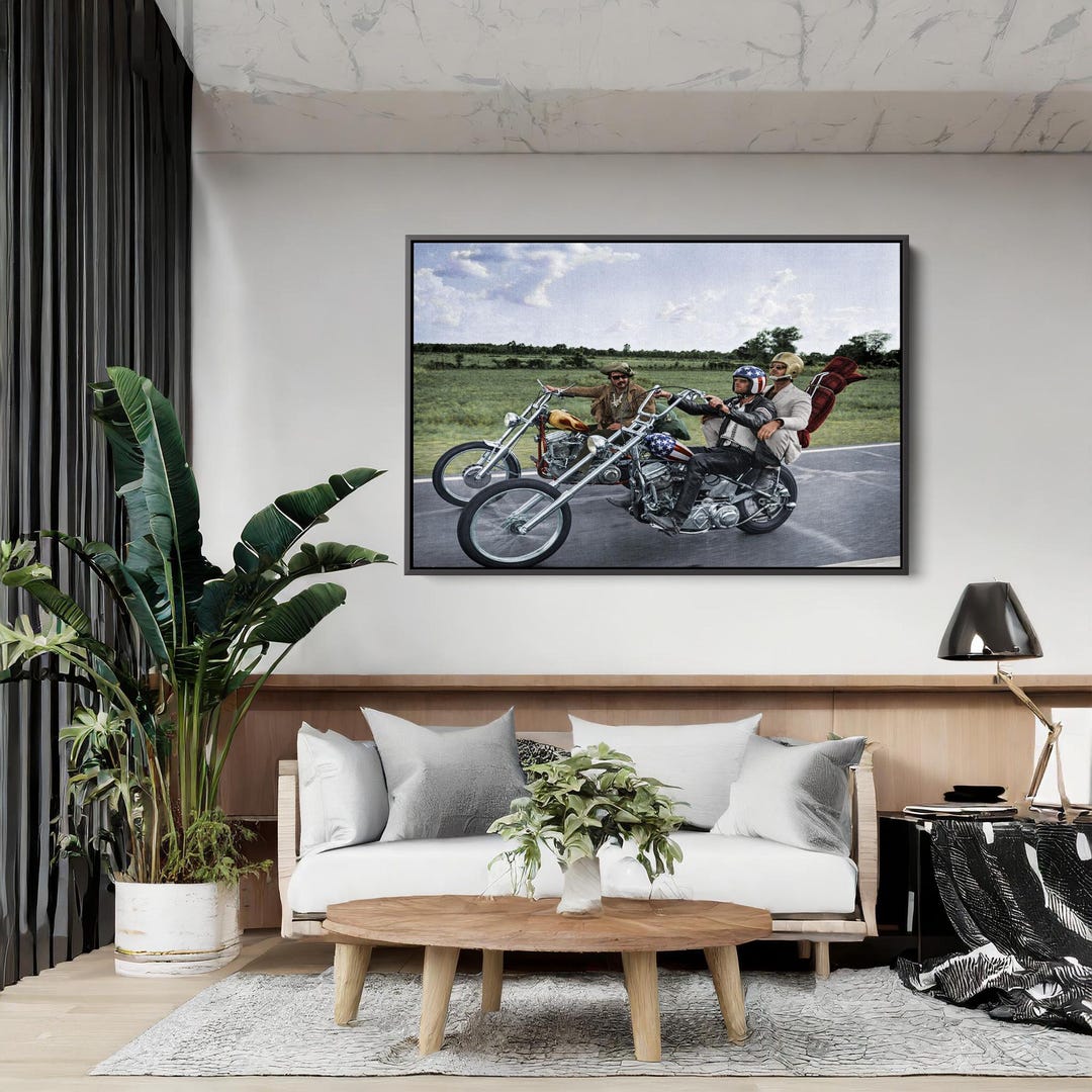 Easy Rider Iconic Chopper Canvas Wall Art, Peter Fonda Jack Nicholson ...