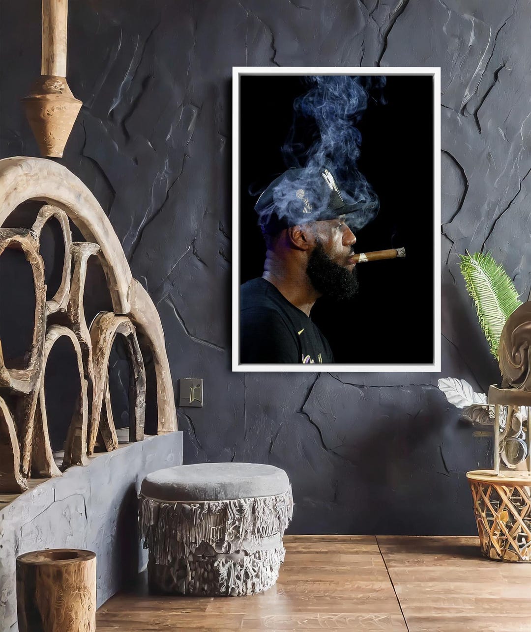 Lebron James Smoking a Cigar Poster Los Angeles Lakers Basketball ...