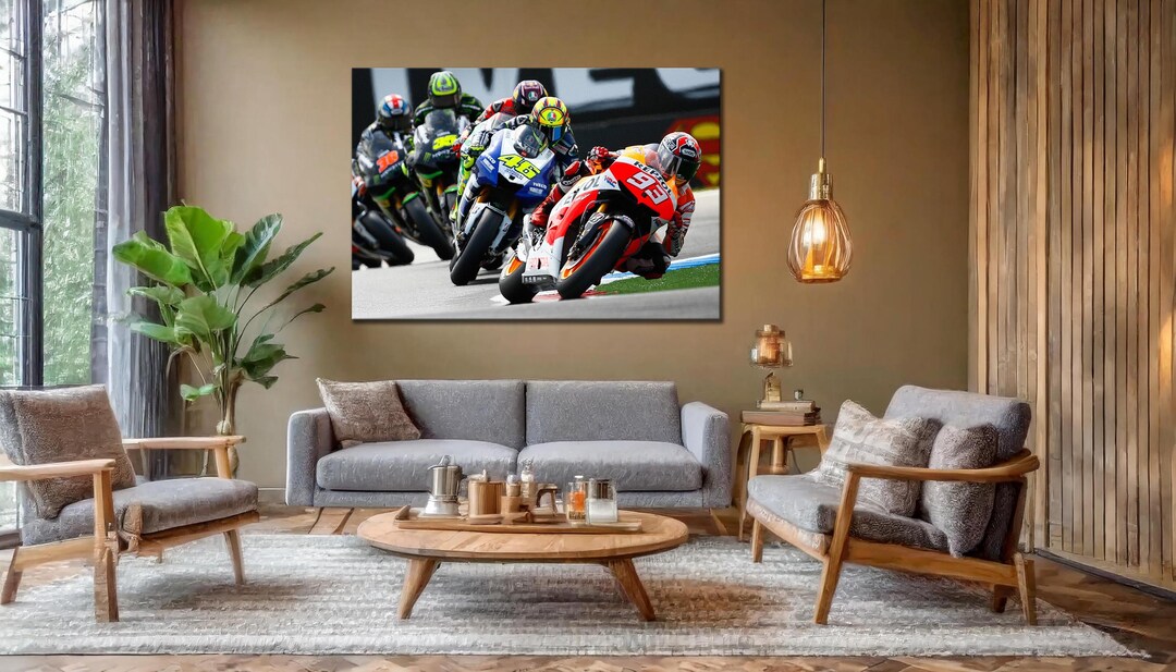Moto GP Ready to Hang Canvas,valentino Rossi Poster, Motogp Canvas Wall ...