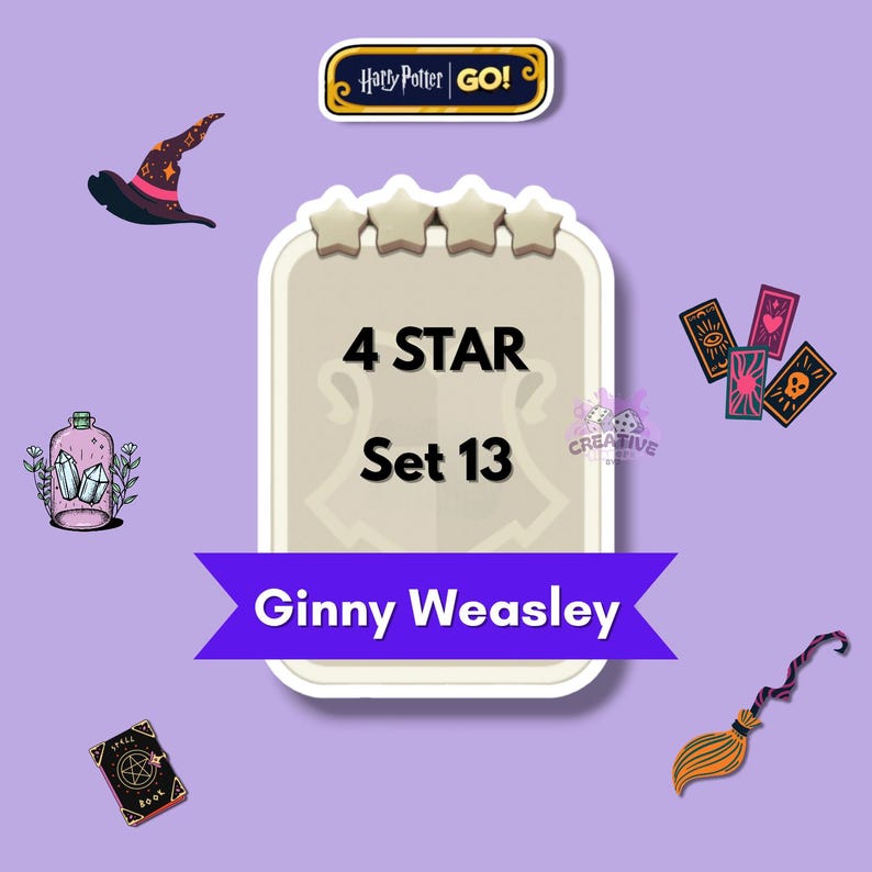 GINNY WEASLEY Set 13 | 4 Star Sticker - Monopoly_go Harry_potter Album ...