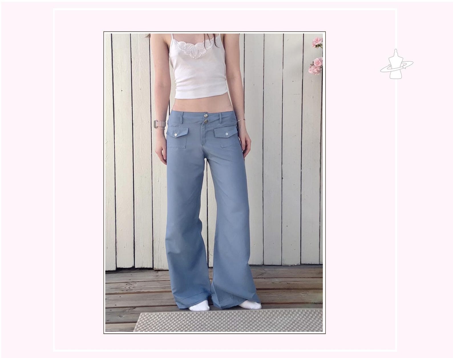 Leah Low Waist Wide Leg Pants Sewing Pattern (XXS-3XL) (digital PDF) - Etsy