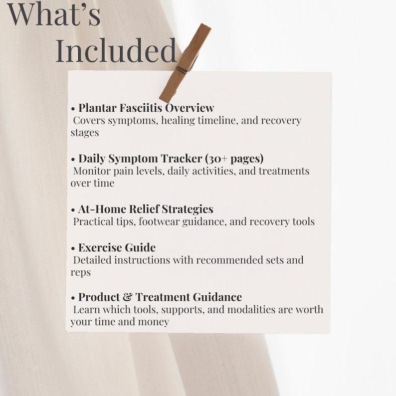 Plantar Fasciitis Tracker & Mini Guide: Heel Pain Relief (printable ...