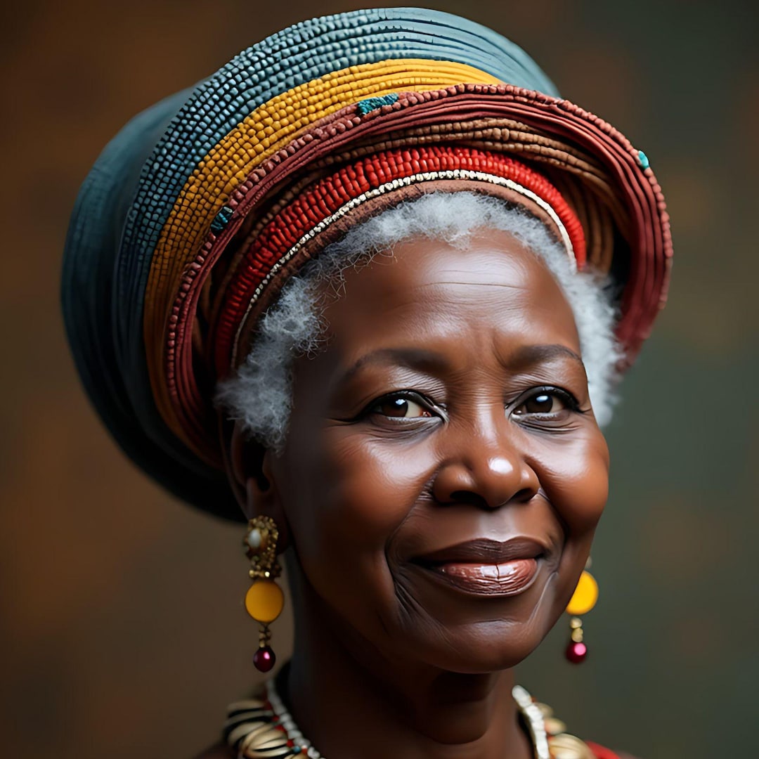 Nomvula Khumalo – Zulu Elder Matriarch | African Cultural Art Print ...