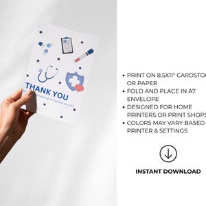 Medical Assistant Thank You Card: Printable Appreciation Gift (digital ...