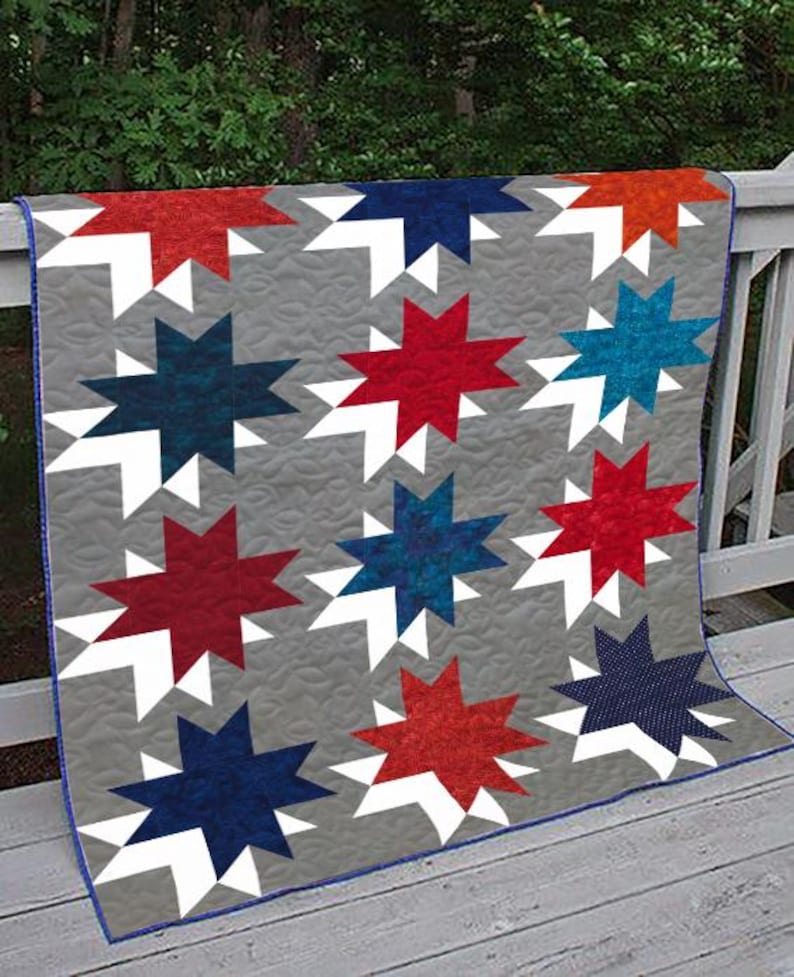 Double Star Quilt Pattern - Etsy