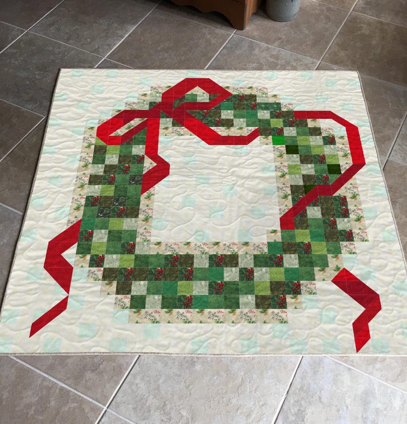 Festive Wreath Quilt Pattern - Etsy