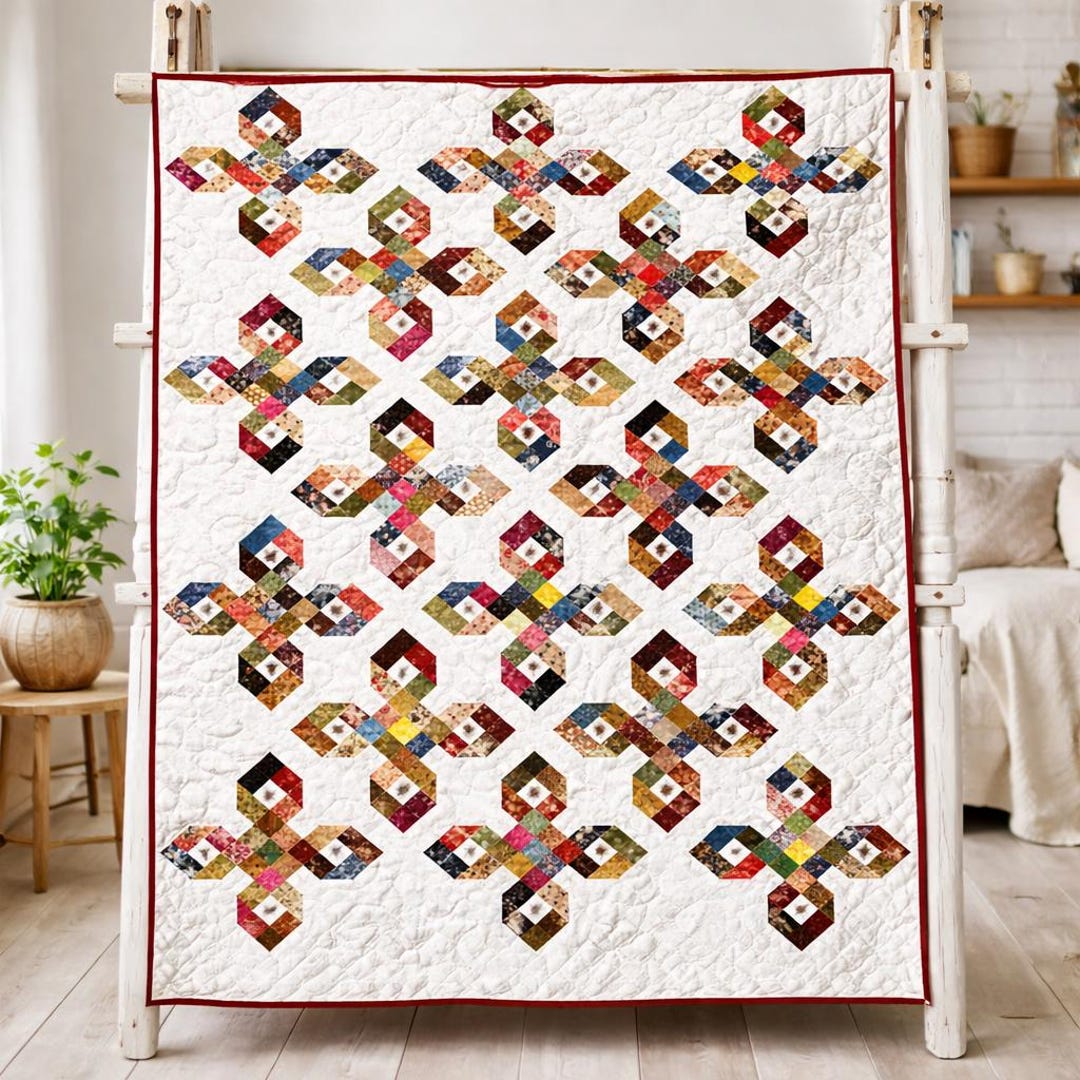 Eternal Knots Quilt Pattern | Celtic Patchwork Bed Quilt (PDF Download ...