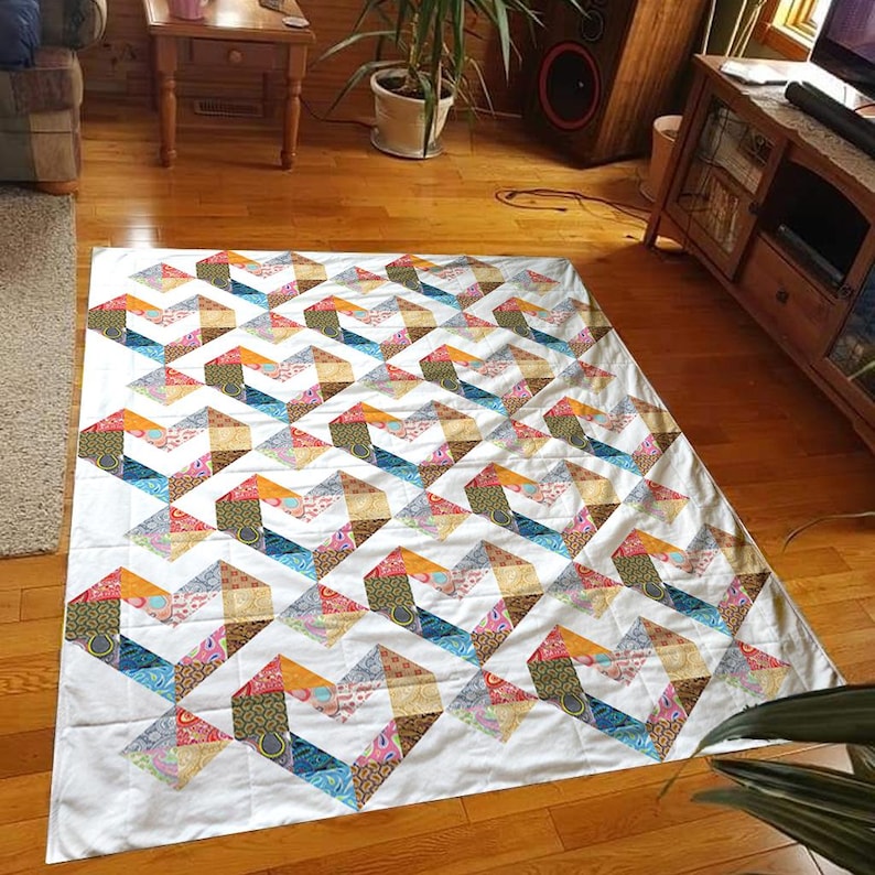 Love Connection Quilt Pattern PDF | Romantic Heart Quilt | Throw Size ...