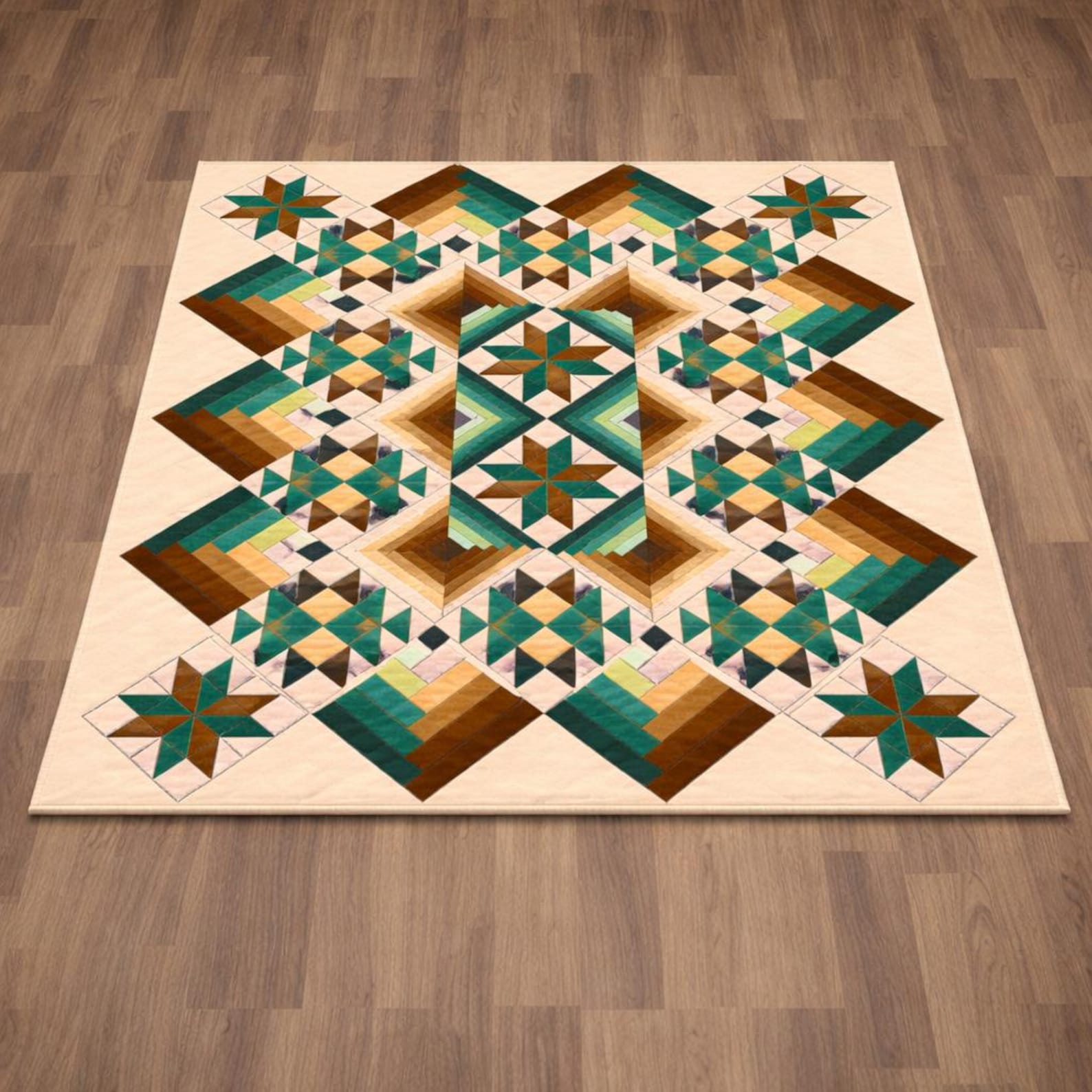 Stellar Geometric Harmony Quilt Pattern - Etsy