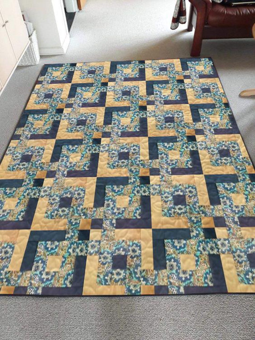 Golden Harvest Quilt Pattern | Cozy Fall Patchwork Throw (PDF Download ...