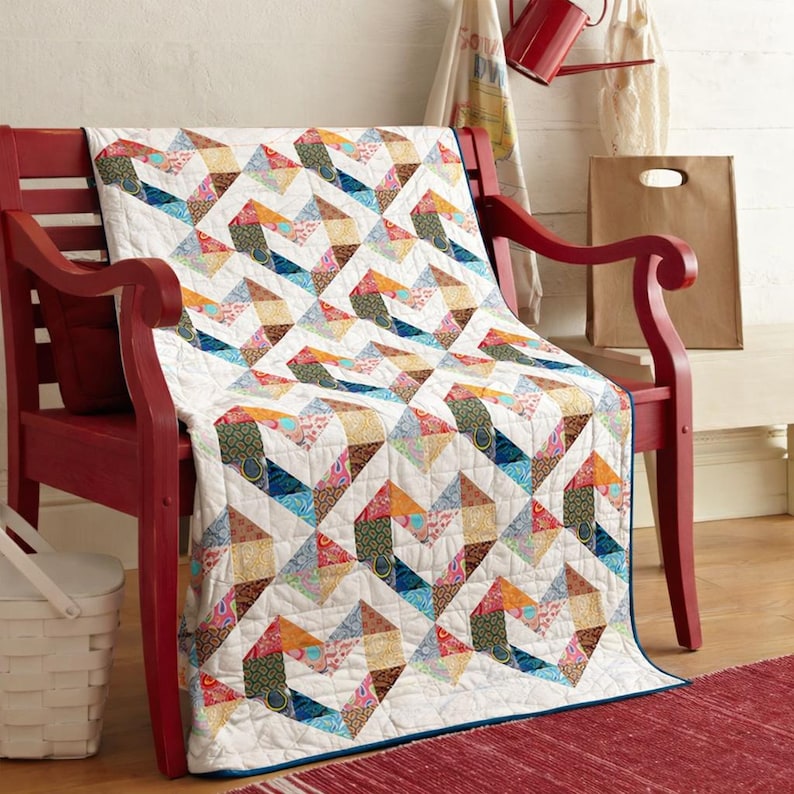 Love Connection Quilt Pattern PDF | Romantic Heart Quilt | Throw Size ...