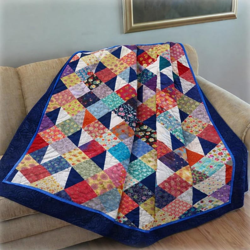 Colorful Corners Mini Quilt Pattern | Scrap Fabric Patchwork (PDF ...