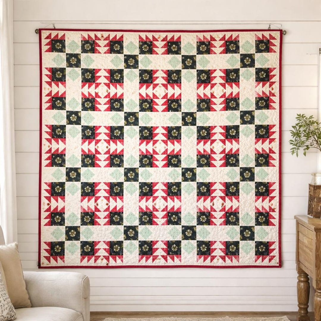 Star Medallion Quilt Pattern | Throw Size, Traditional Patchwork (PDF ...
