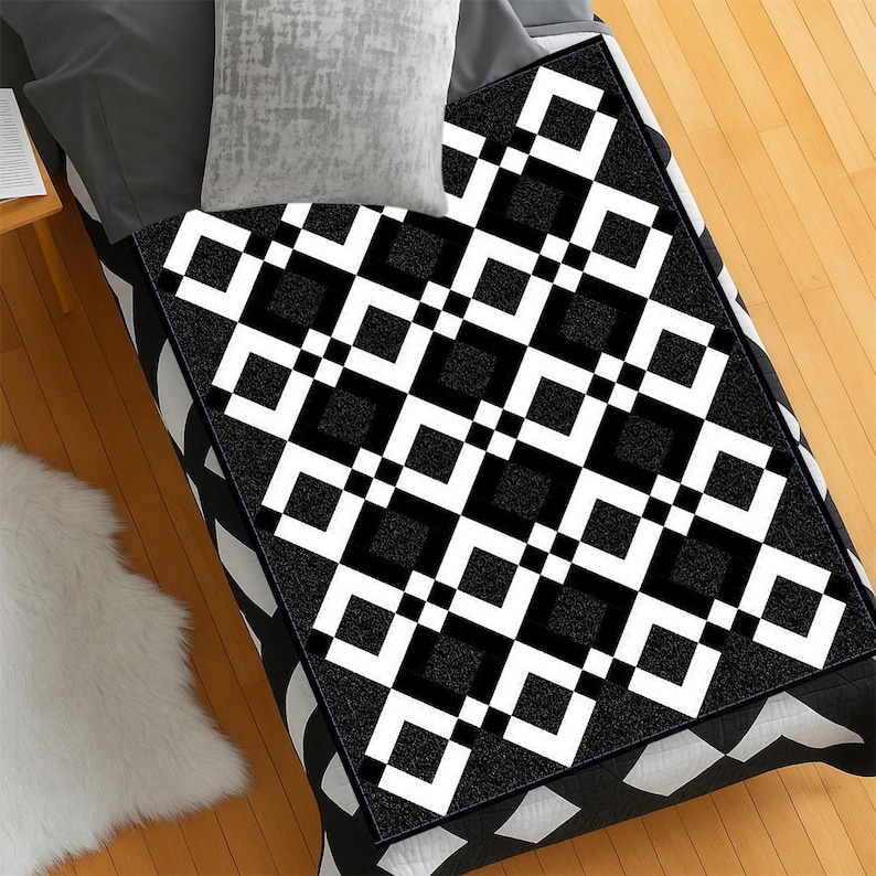 Diamond Delight Quilt Pattern PDF | Modern Geometric Quilt Pattern ...