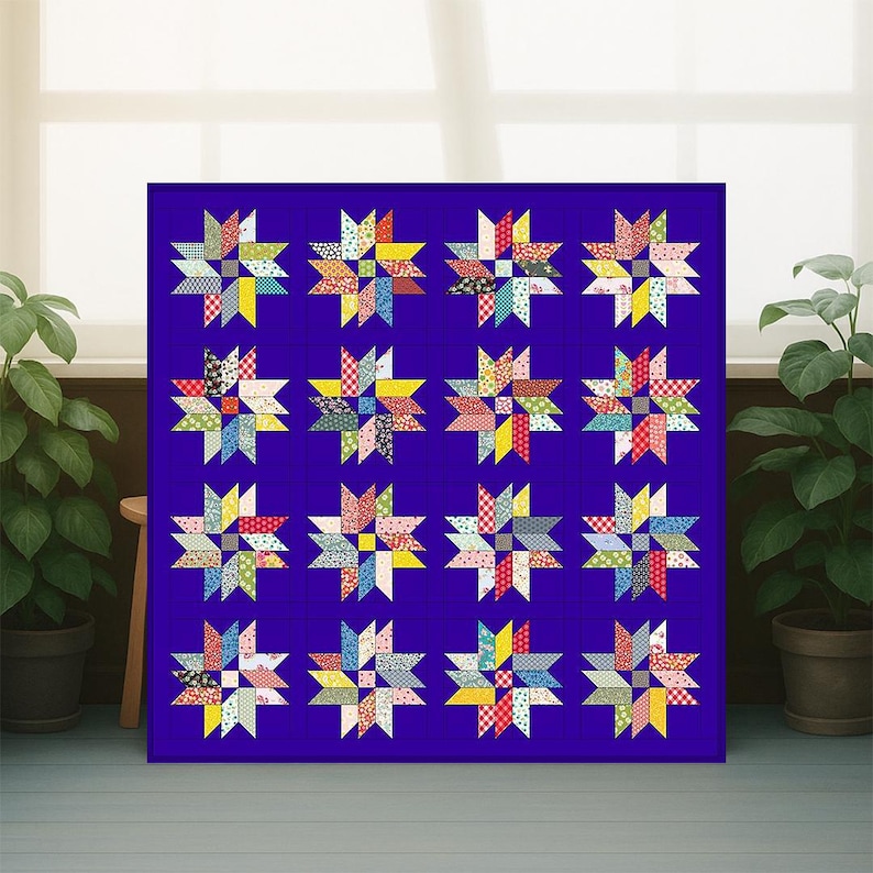 Crystal Dreams Quilt Pattern PDF | Star Quilt Pattern | Modern ...