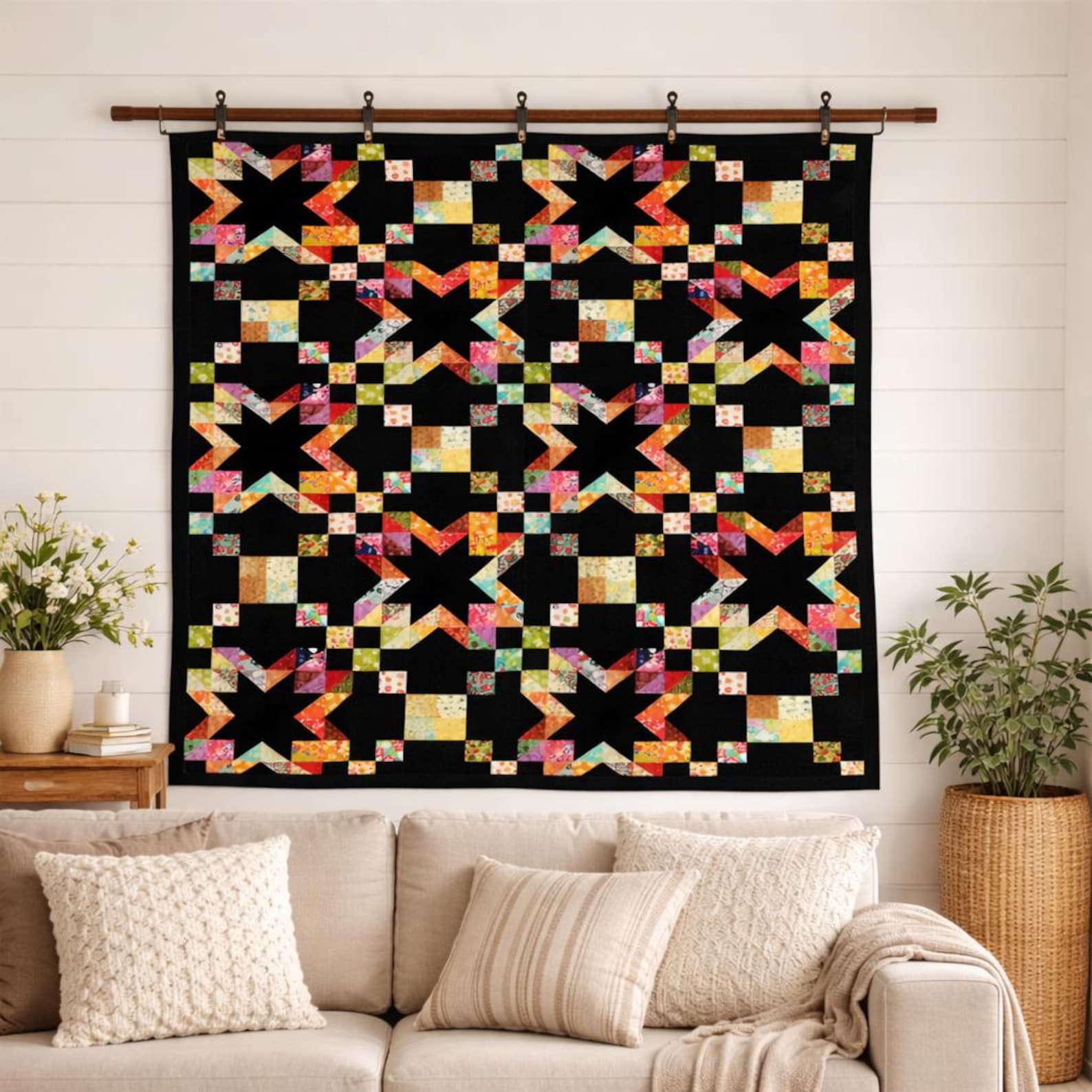 Radiant Summer Quilt Pattern | Bright Patchwork Throw (digital PDF ...