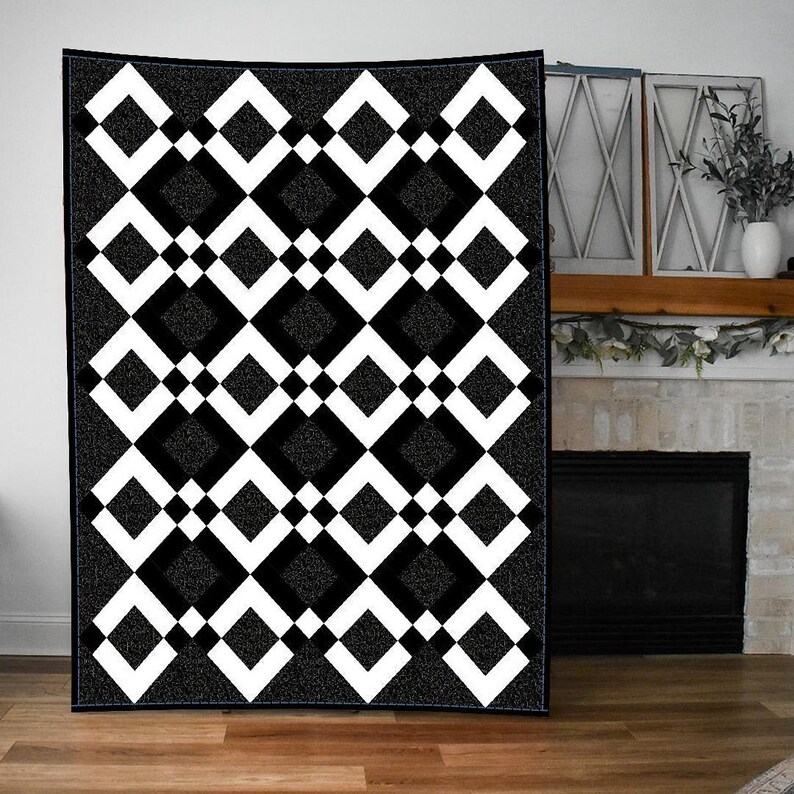 Diamond Delight Quilt Pattern PDF | Modern Geometric Quilt Pattern ...