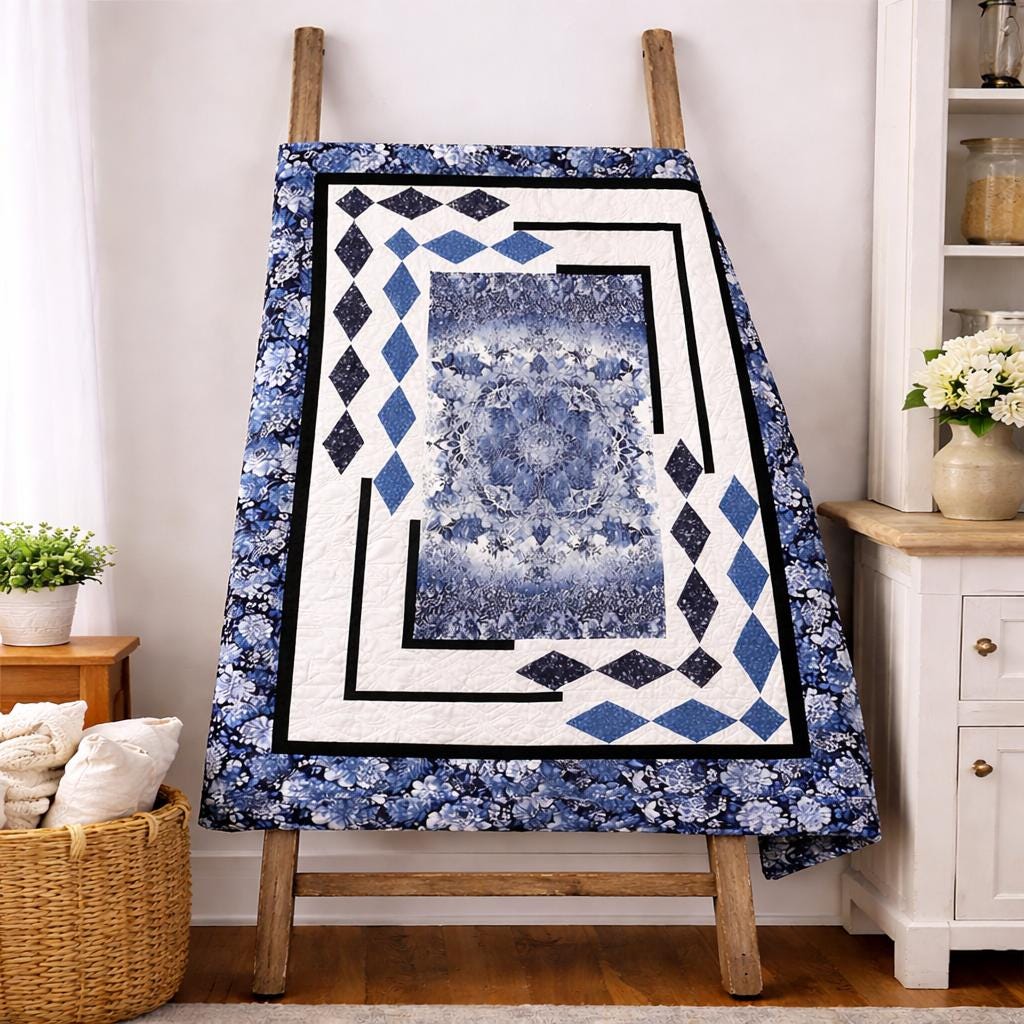 Panel Quilt Pattern PDF | Beginner Friendly Throw Size (56 X 75 ...