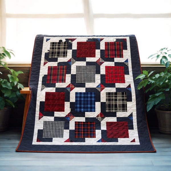Plaid Quilt - Etsy