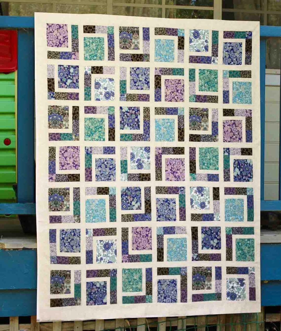 Garden Path Quilt Pattern | Floral Patchwork Cottage Style (PDF ...