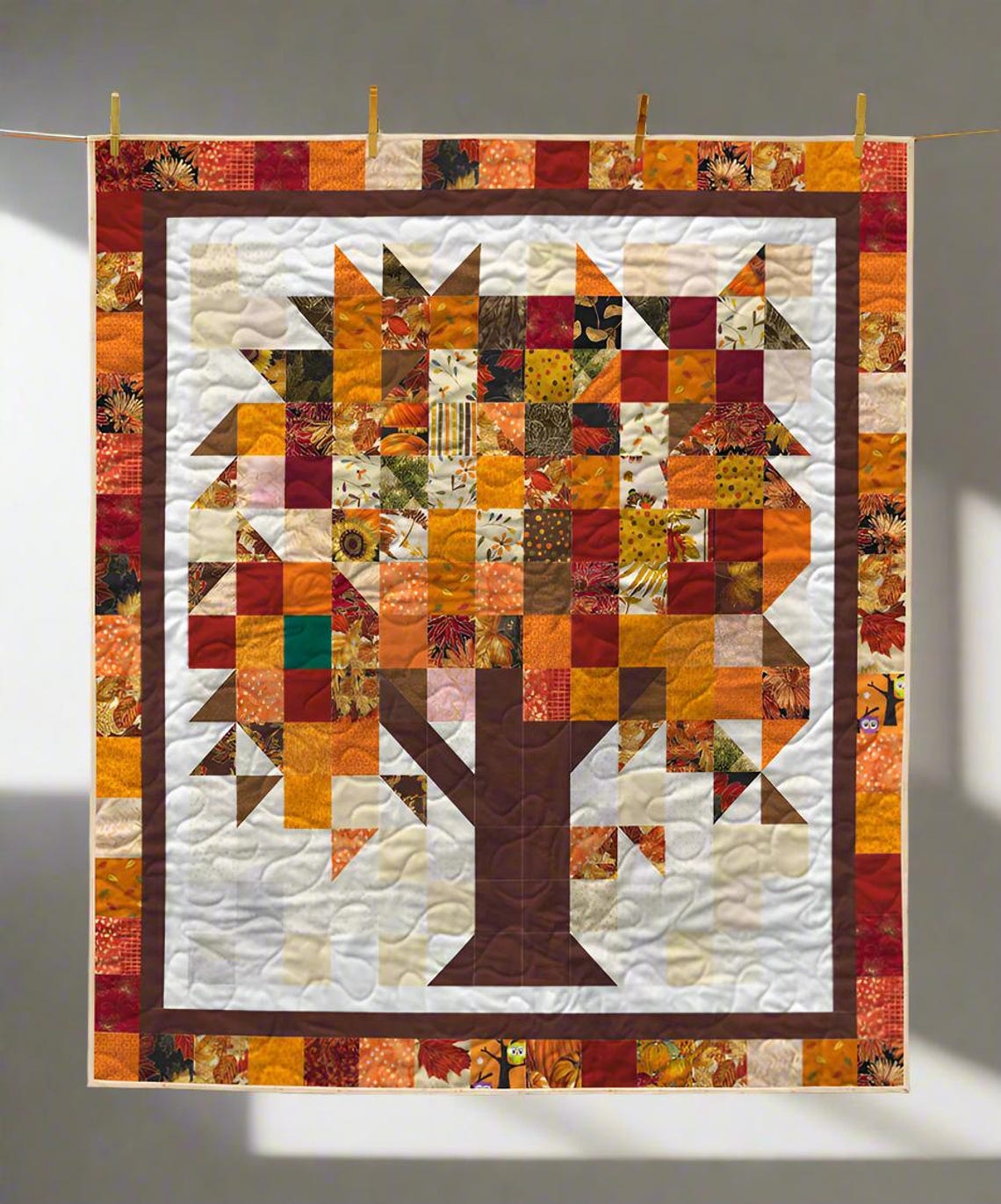 Harvest Glow Quilt Pattern PDF | Autumn Tree Wall Hanging | Fall ...