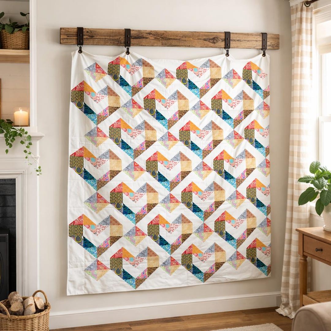 Love Connection Quilt Pattern PDF | Romantic Heart Quilt | Throw Size ...
