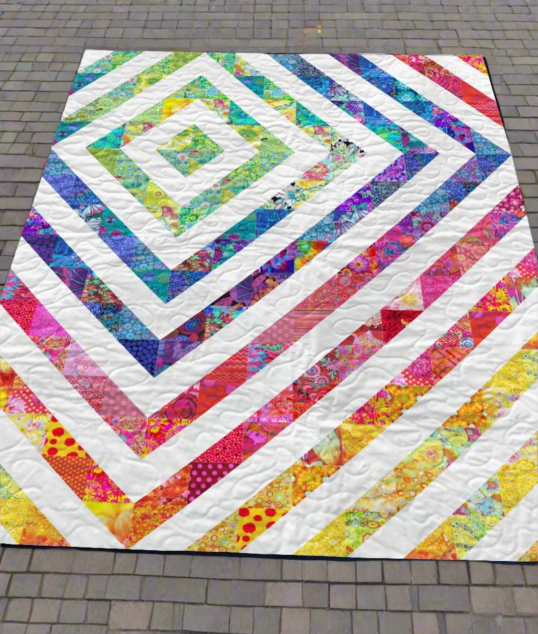 Prismatic Ripple Quilt Pattern | Baby Size (39x45) | Modern Patchwork ...