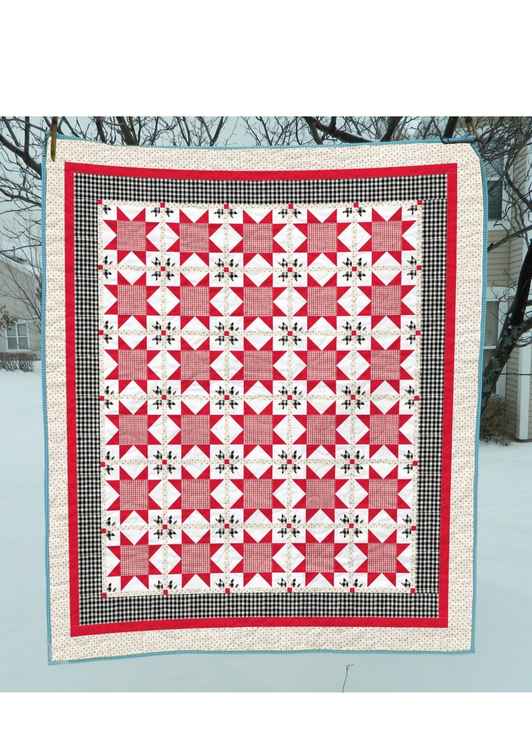 Scarlet Radiance Quilt Pattern PDF | Queen Size 90 X 103 | Elegant ...
