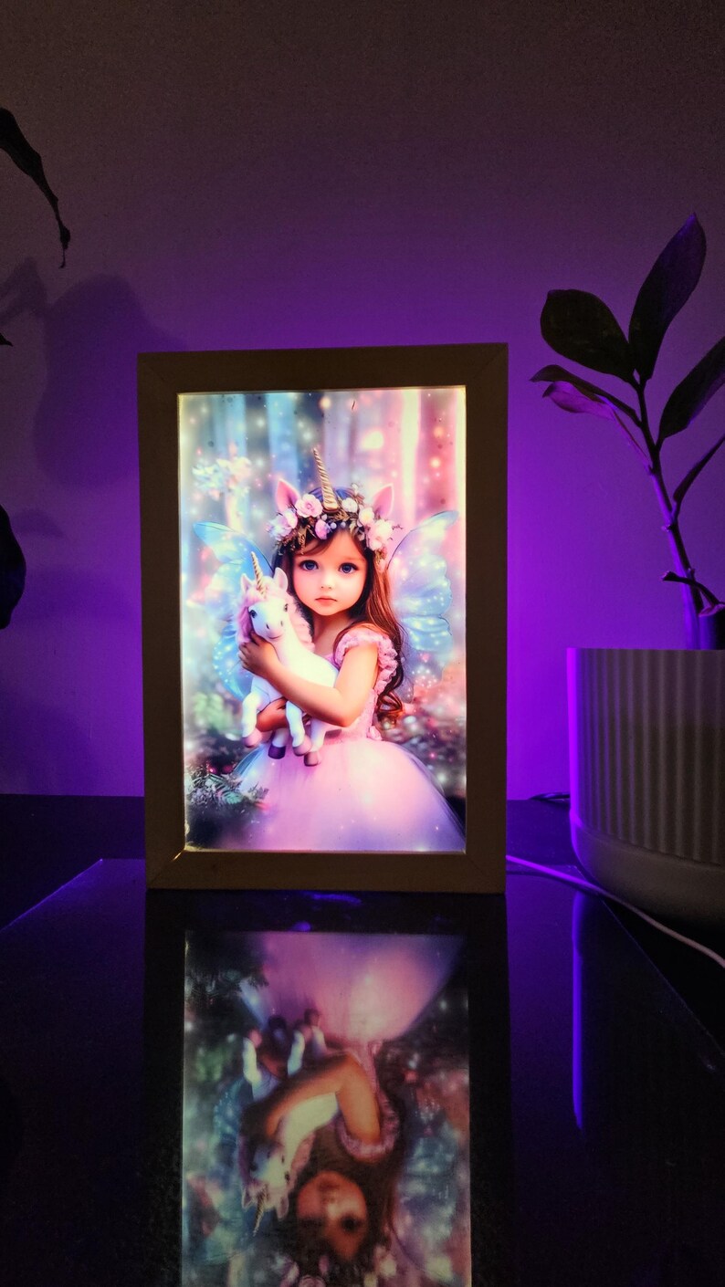 Custom Fairy Portrait LED Frame | Personalized Kids Night Light - Etsy