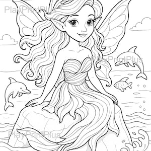 Cute Fairy Coloring Pages for Kids | Magical Printable Activity for ...