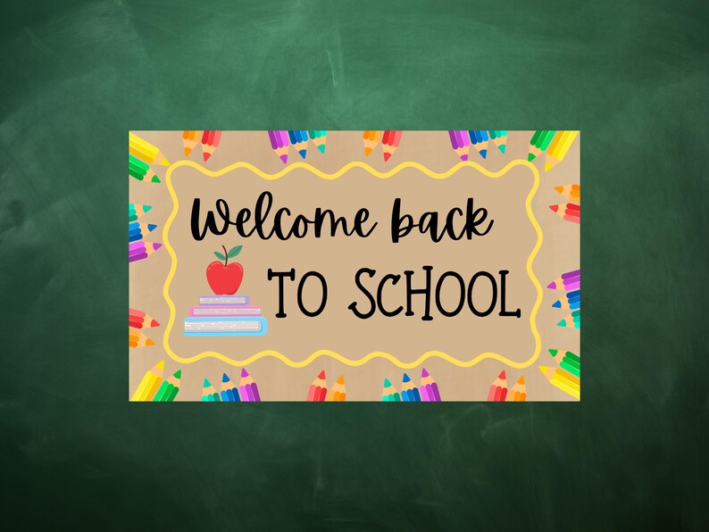 Back to School Banner Template | Welcome Back Classroom Sign ...