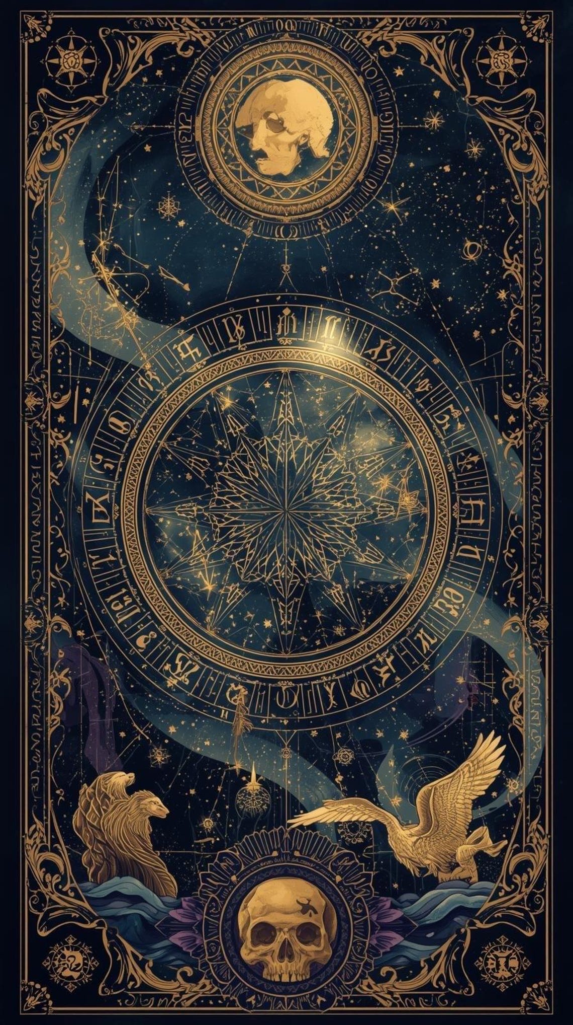 Surreal 4 X Mystical Astrology Art Print: Esoteric Celestial Design ...
