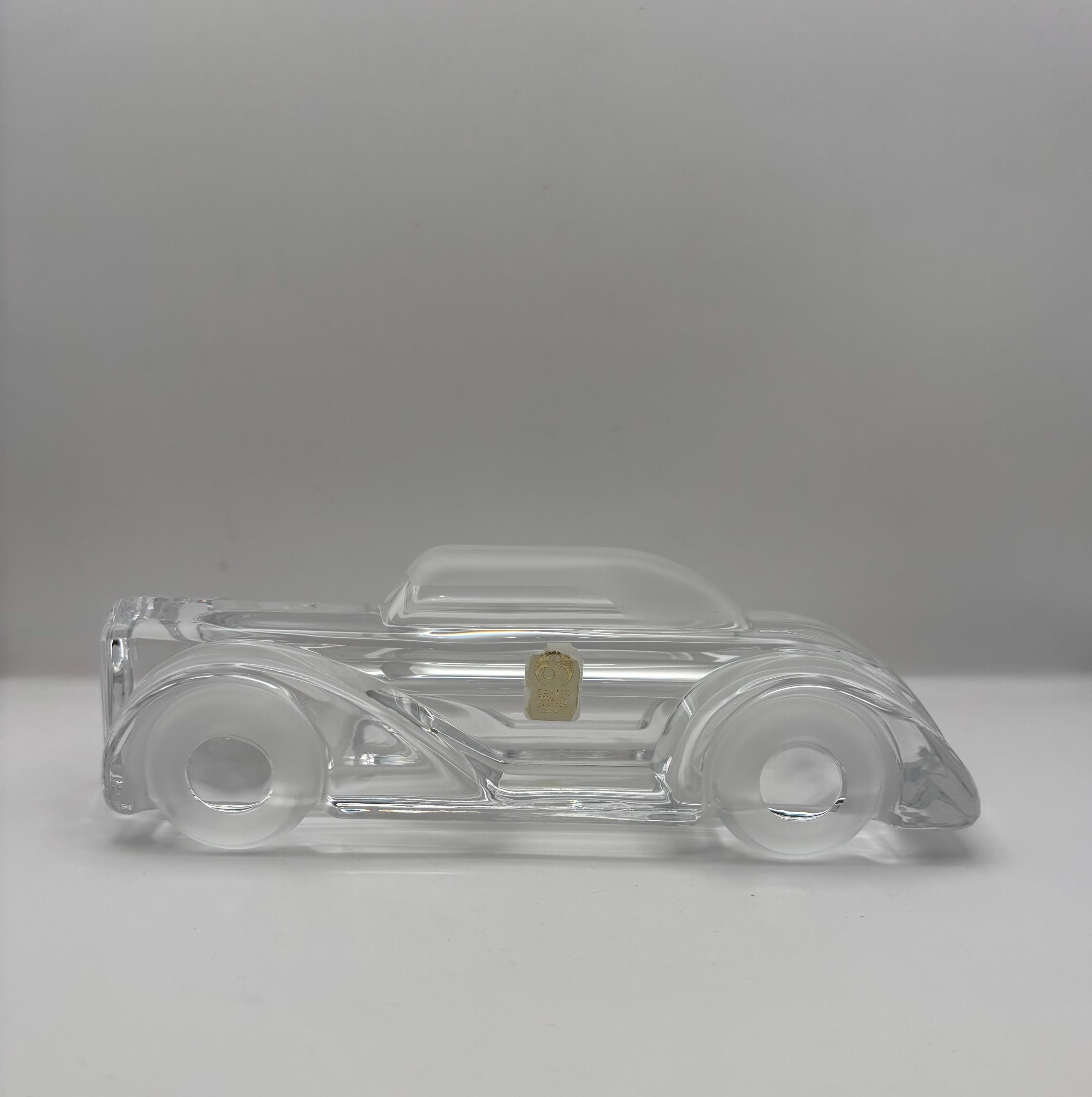Vintage Sasaki Crystal 24% Leaded Car Paperweight Made in Japón - Etsy